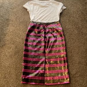 J. Crew | Skirts | Jcrew Collection Sequin Pencil Skirt | Poshmark